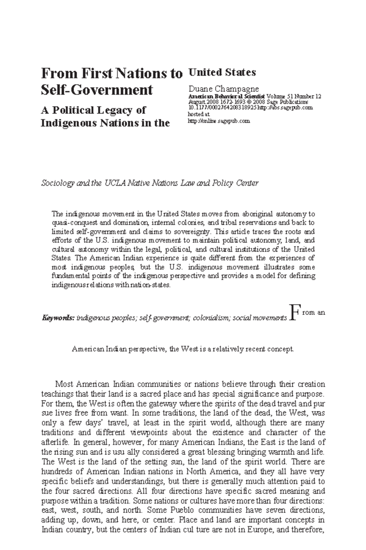 From First Nations to Self-Government: The Indian Self-Determination ...