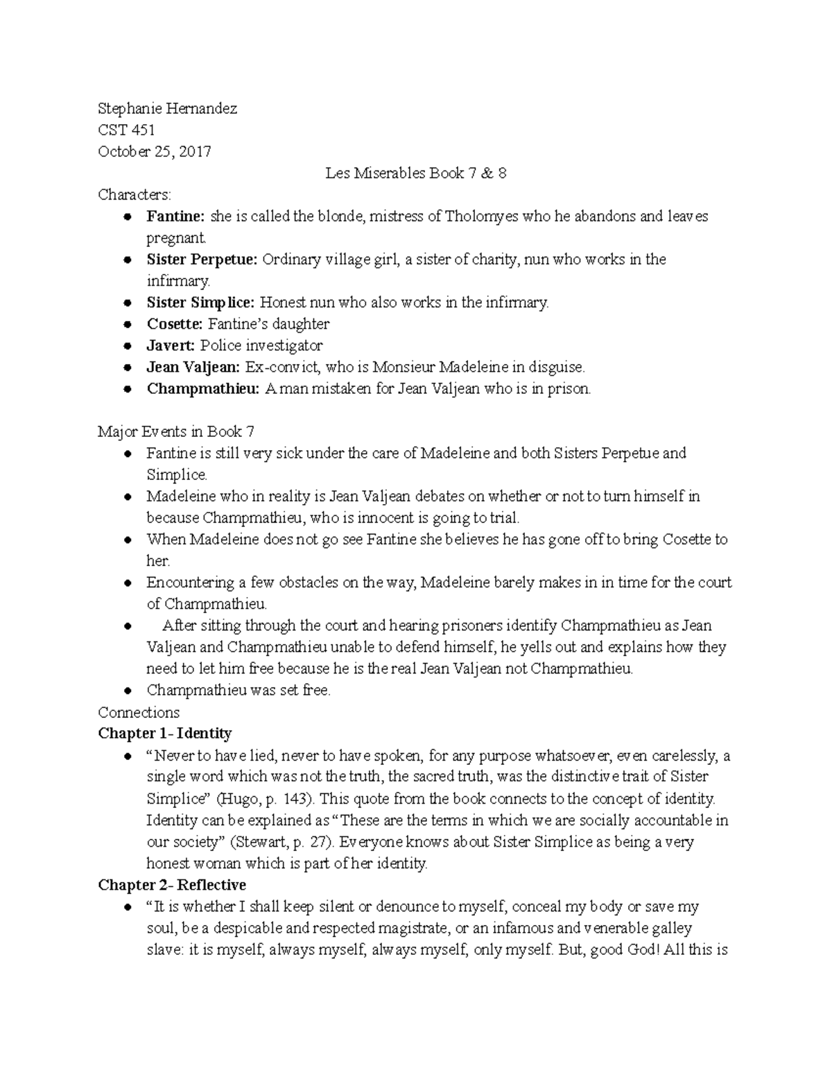 Les Mis Part I Books 7 & 8 - Summary from Les Miserables by Victor Hugo ...