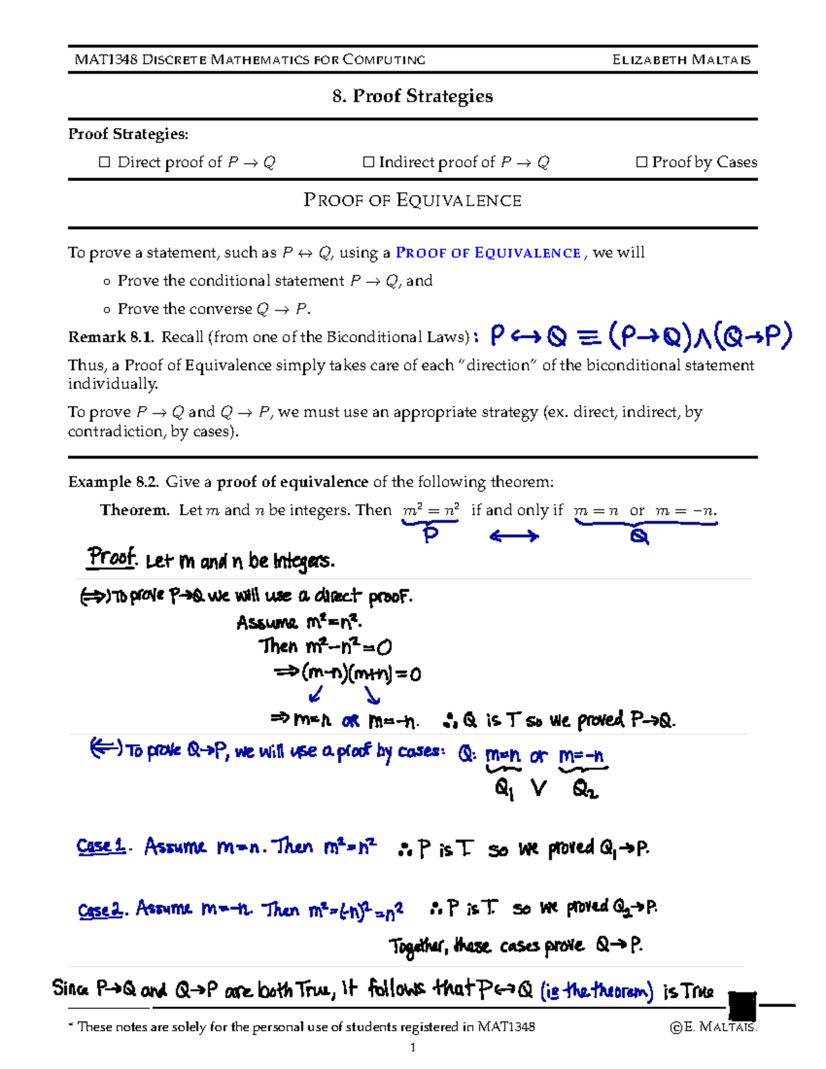 MAT1348 Proof Strategies Study Guide: Direct & Indirect Proofs - Studocu
