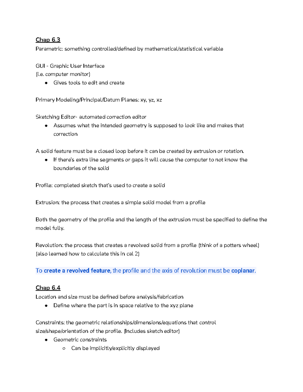 Intro to Engineering Design - Chap 6.3 to 6.7 Notes - Studocu