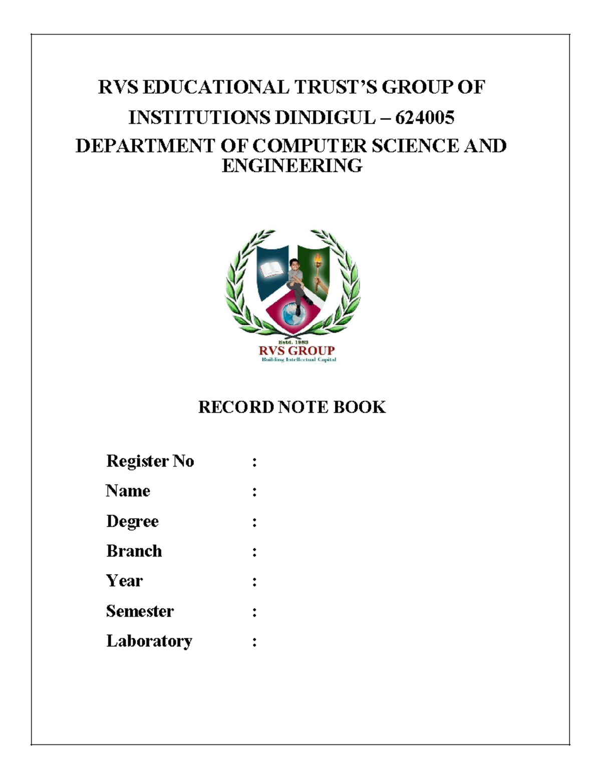 CCS 101 Lab Record: Practical Implementations of Cipher Techniques - Studocu