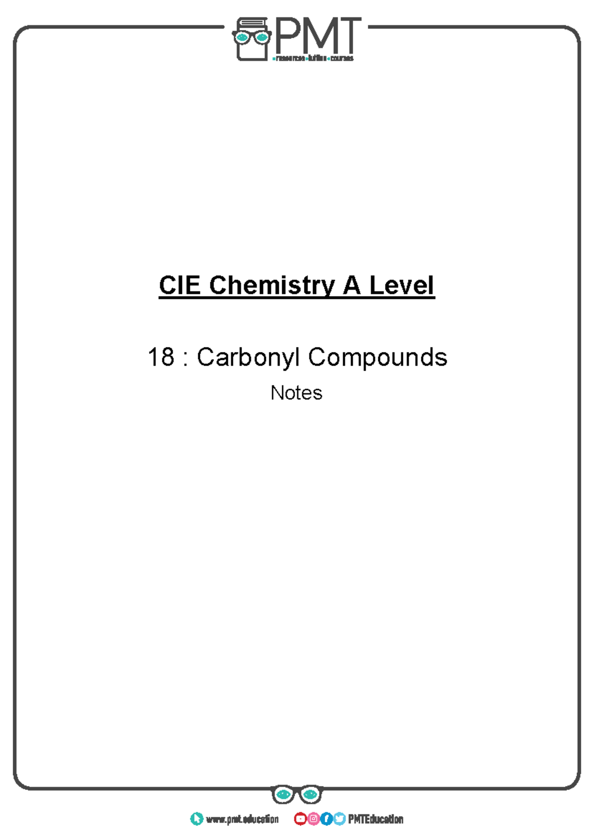 CIE Chemistry A Level 18: Notes on carbonyl compounds - aldehydes and ...