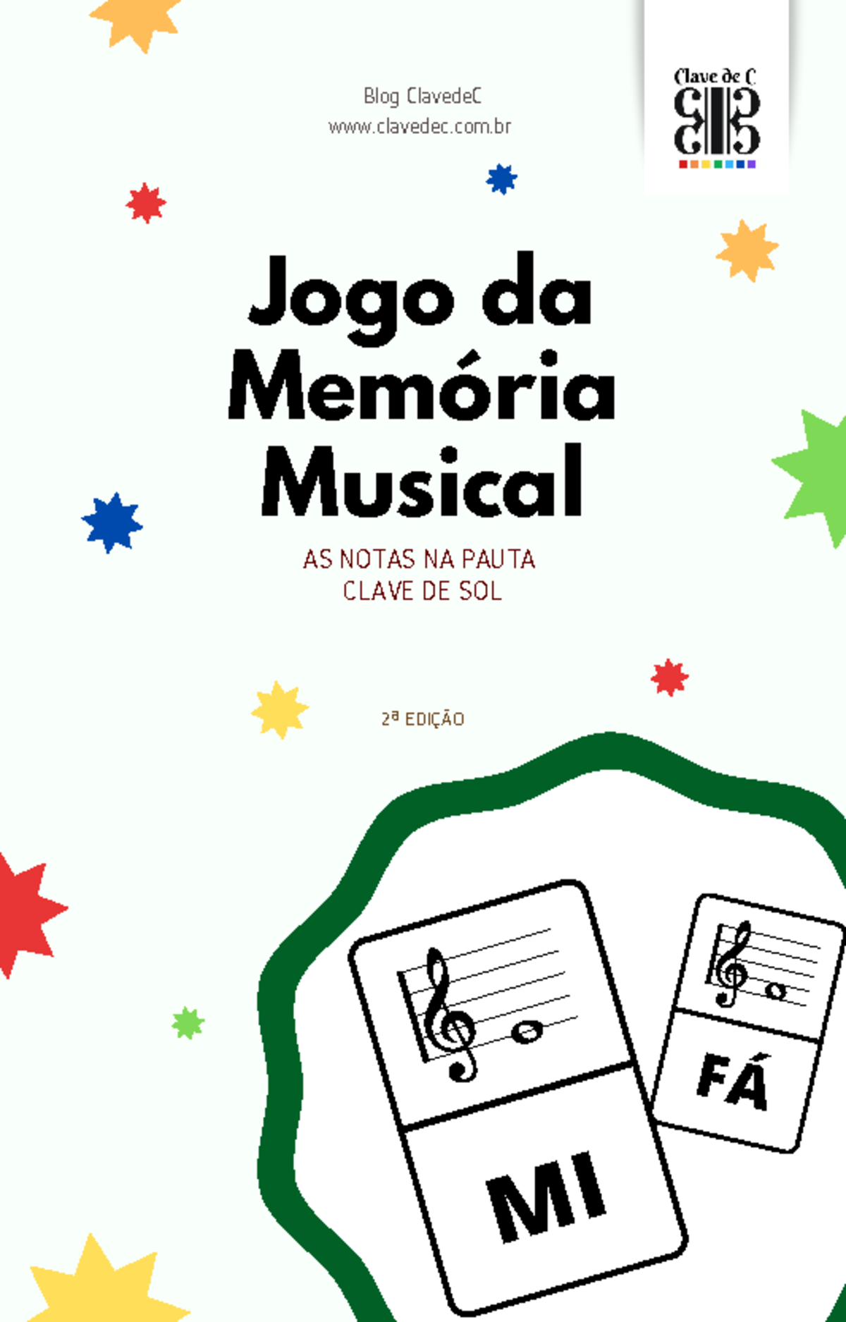 JOGO DA Memoria - Clave DE SOL notas na pauta - 2 Edição - MI FÁ Jogo ...