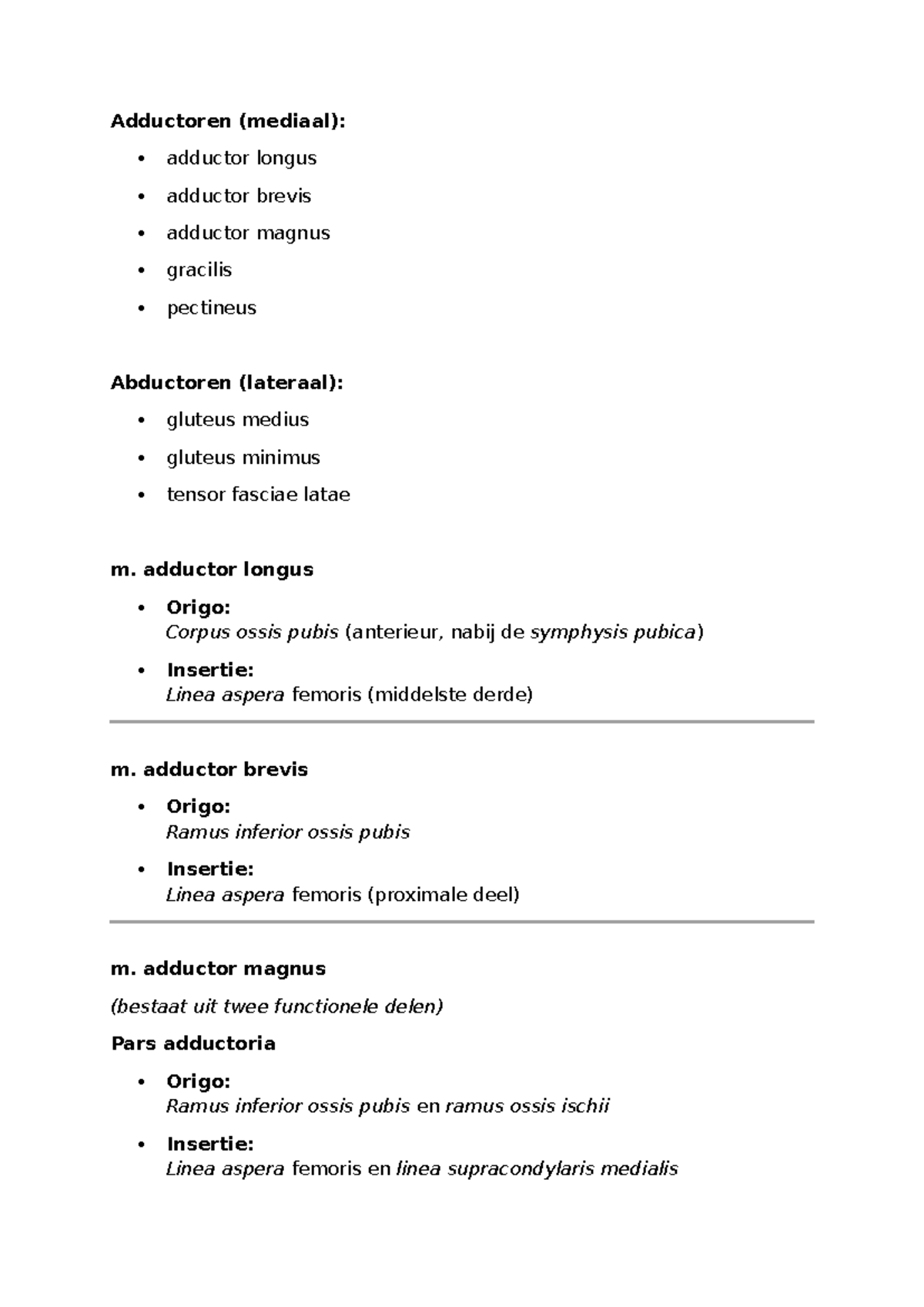 Adductoren en Abductoren: Anatomie en Functies - Studeersnel