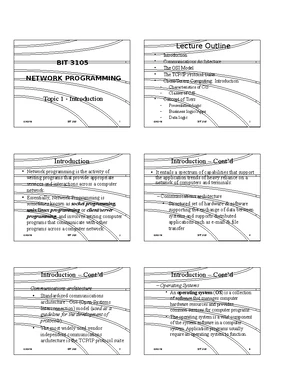 Intro To Programming - Lecture notes 1 - 1 1 INTRODUCTION TO ...
