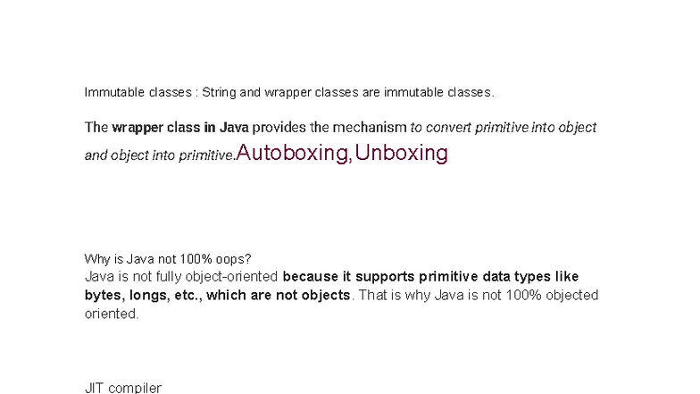 Java Interview Questions: Immutable Classes, Synchronization, and More - Studocu