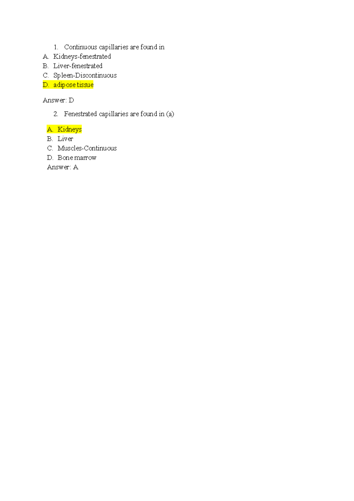 Practice Questions for CVS 1st & 2nd Year - Exam Prep - Studocu