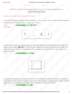 Physics HW 14 - Homework questions on electric force and electric field ...