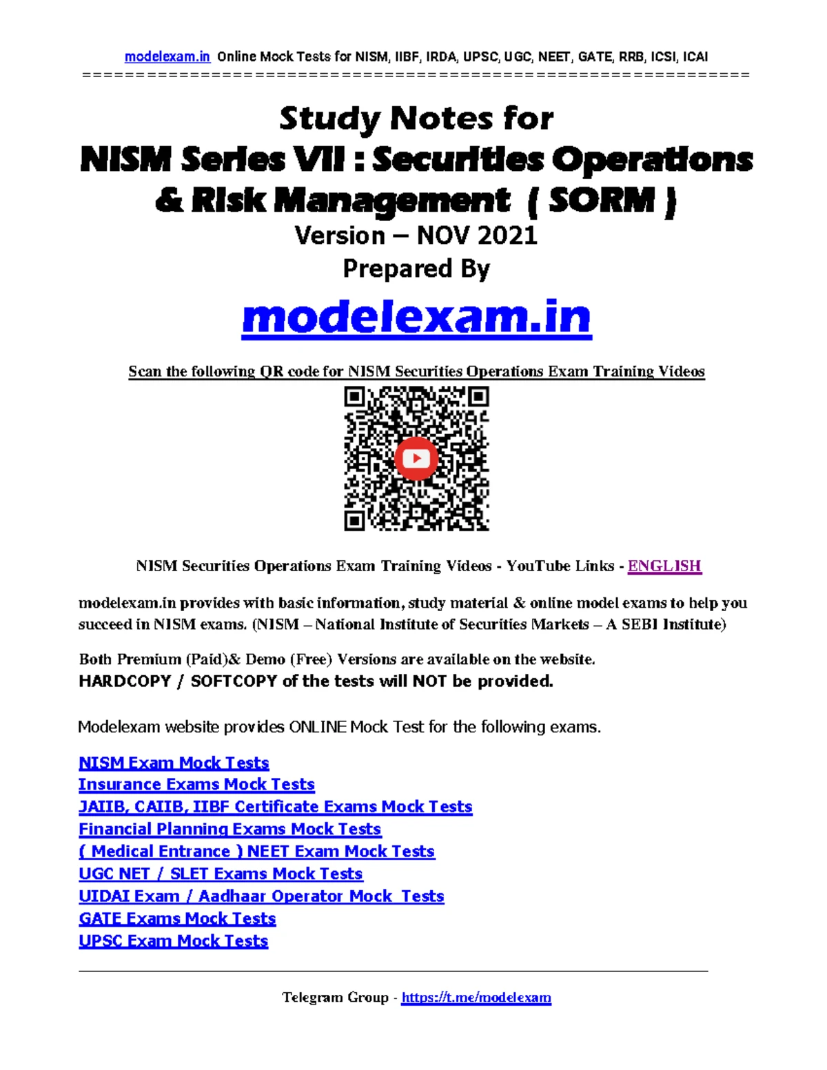 NISM XV Research Analyst Short Notes - NISM SERIES XV - RESEARCH ...