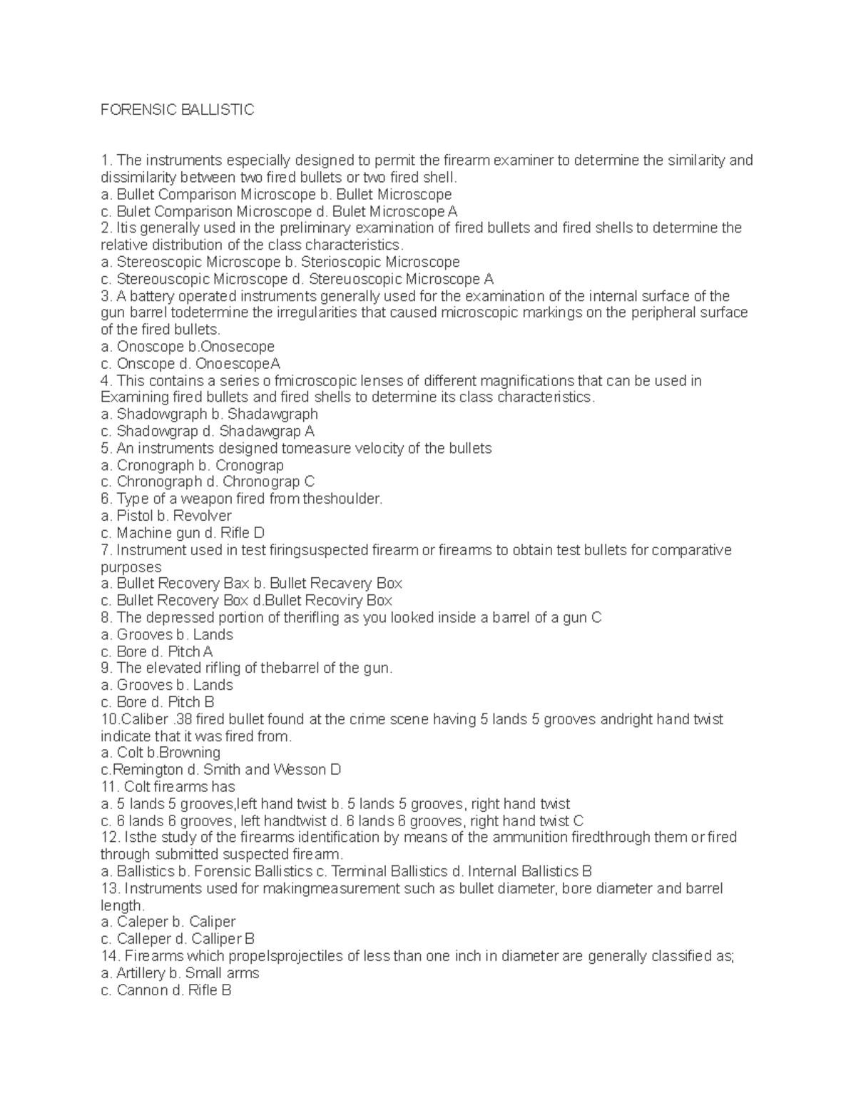 Forensic Ballistic - FORENSIC BALLISTIC The instruments especially ...