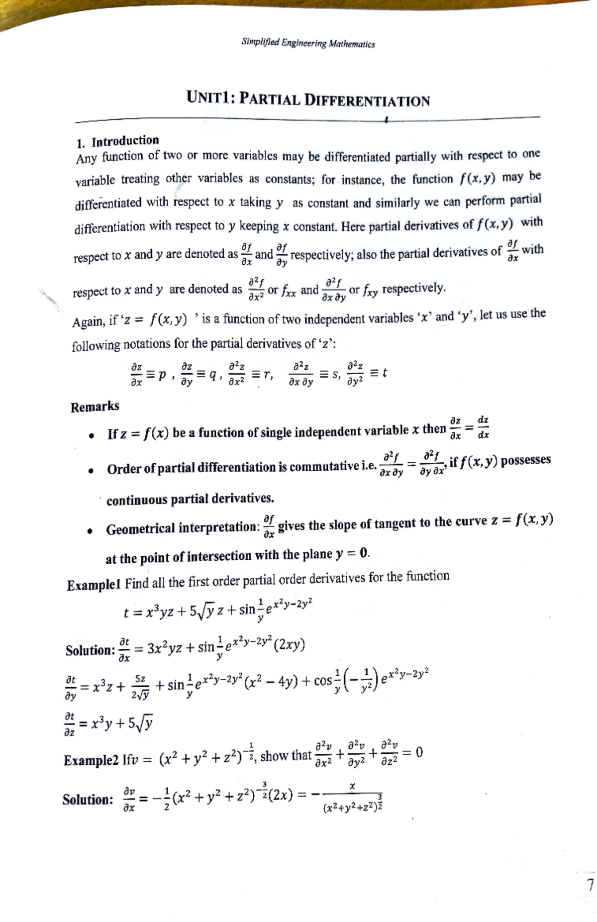 AM 1 unit 1 - mechanics notes - Simplified Engineering Mathematics ...