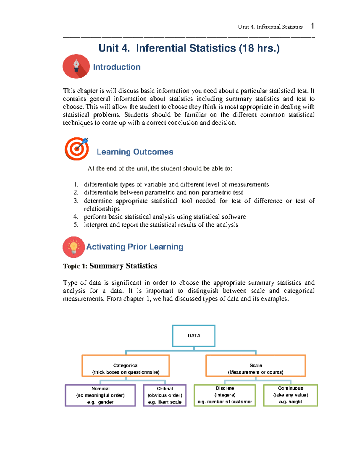 Module 4: Inferential Statistics Overview and Key Concepts - Studocu
