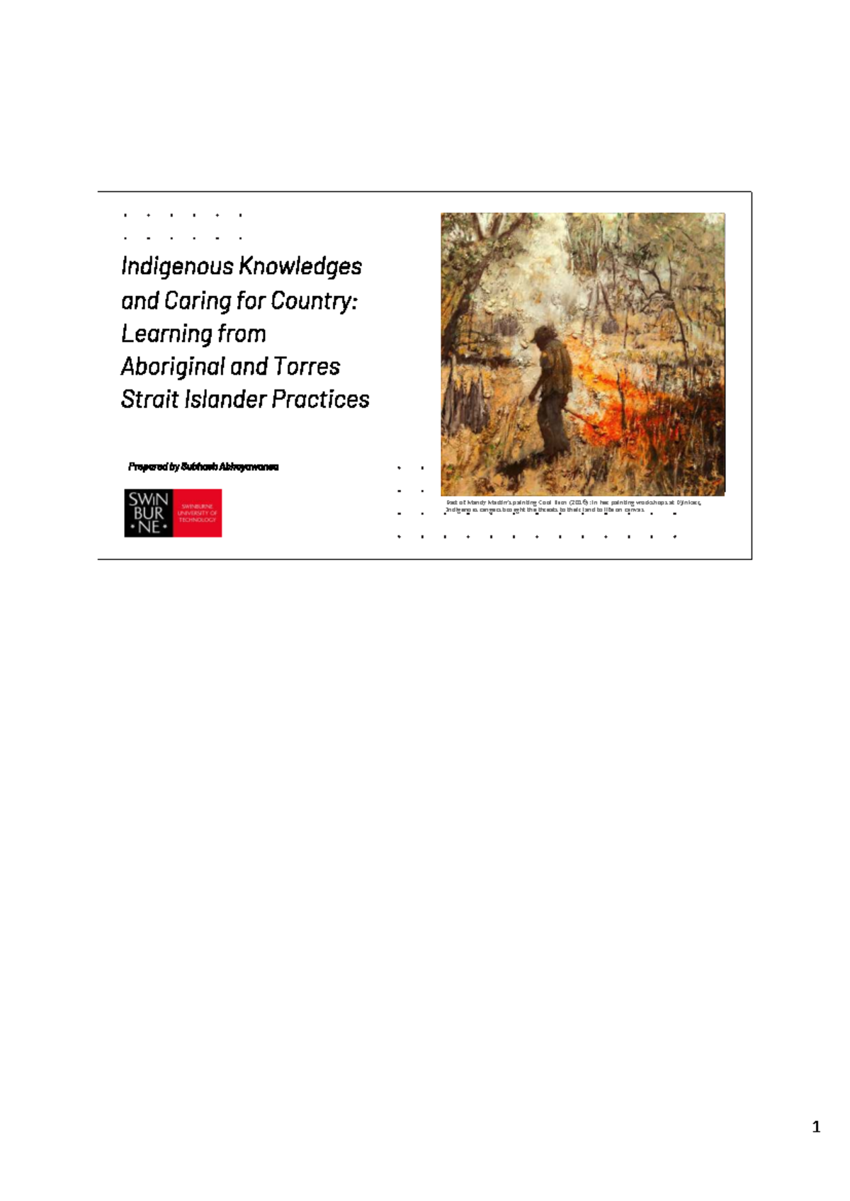 Indigenous Knowledges and Environmental Stewardship: A Study (Topic 7 ...