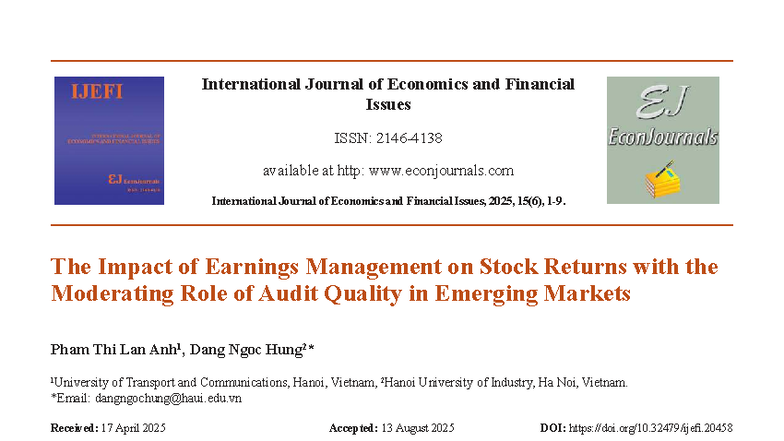 The Impact of Earnings Management on Stock Returns: Audit Quality in ...