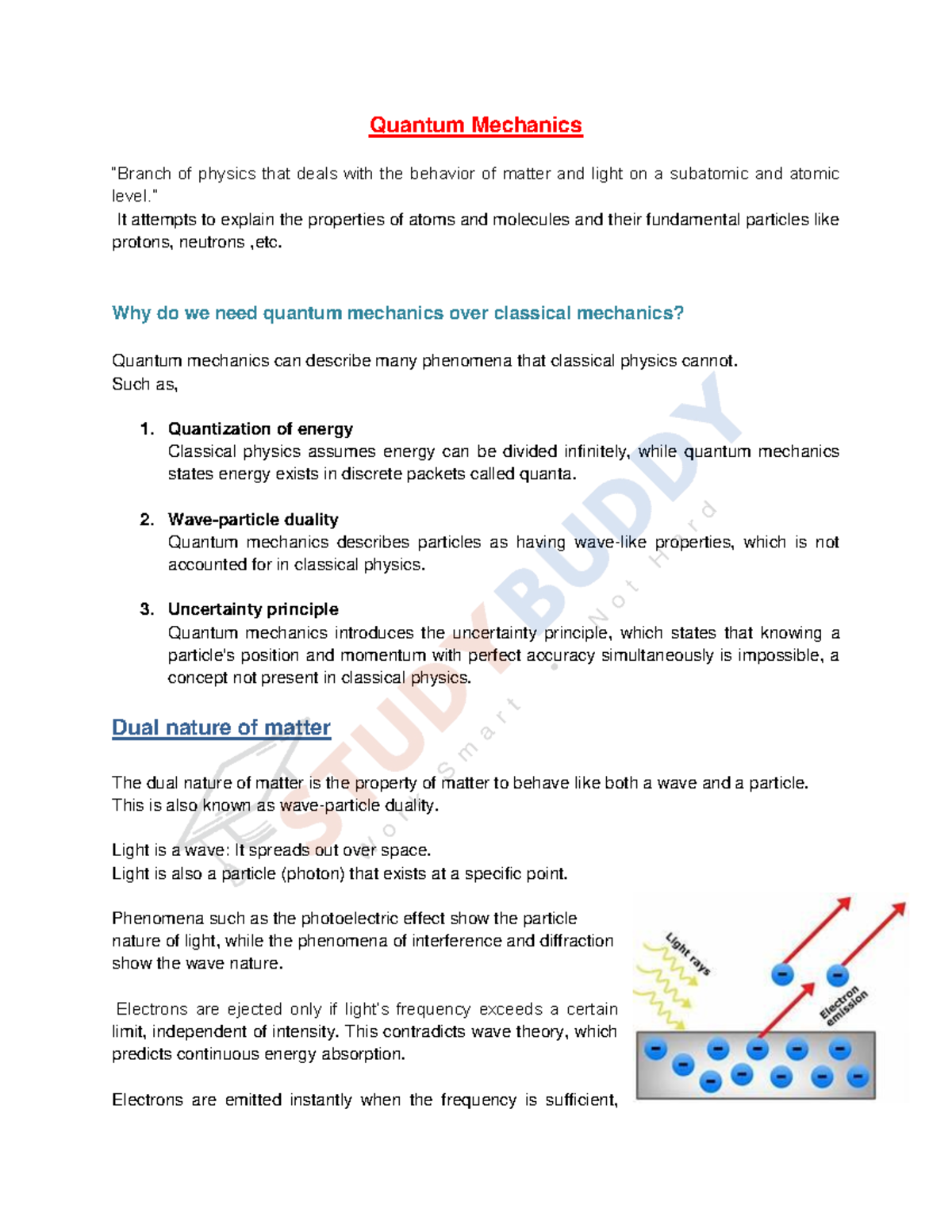 Quantum Mechanics - Introduction , Wave Particle Duality and de-Broglie ...