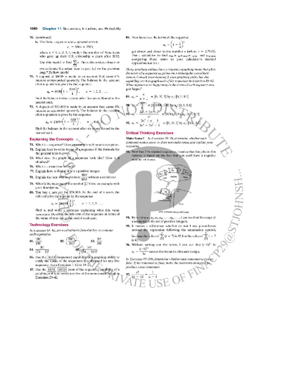 1080 Chapter 11: Sequences, Induction, and Probability Insights - Studocu
