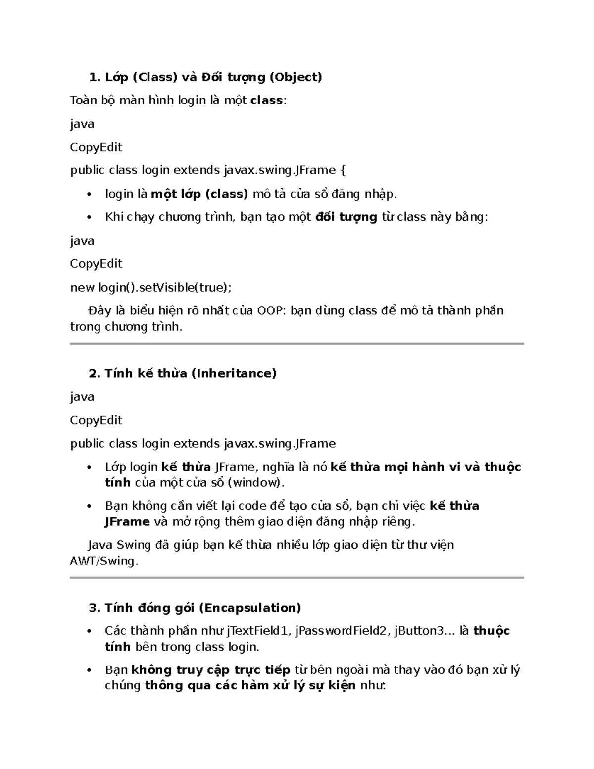 OOP Concepts in Java: Class, Inheritance, Encapsulation, and More - Studocu