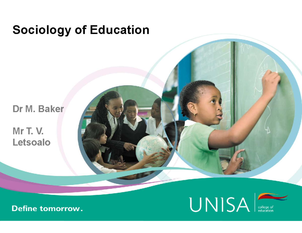 SED 101: Sociology of Education Study Notes and Module Overview - Studocu