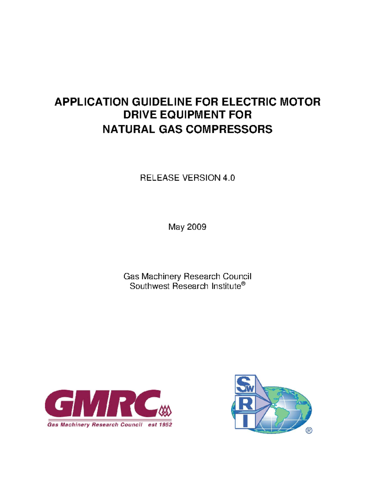 APPLICATION GUIDELINE FOR ELECTRIC MOTOR DRIVE EQUIPMENT FOR NATURAL ...