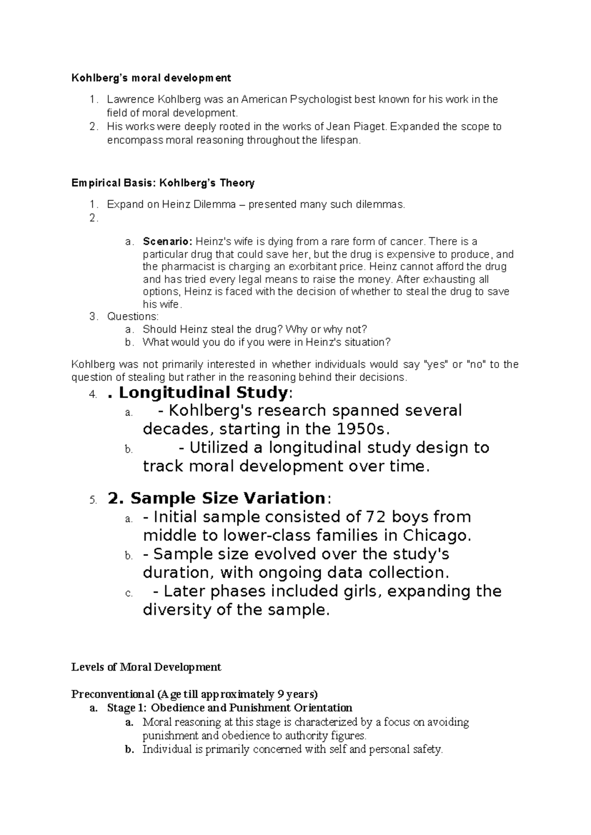 Kohlberg's Moral Development: An In-Depth Analysis of Stages - Studocu