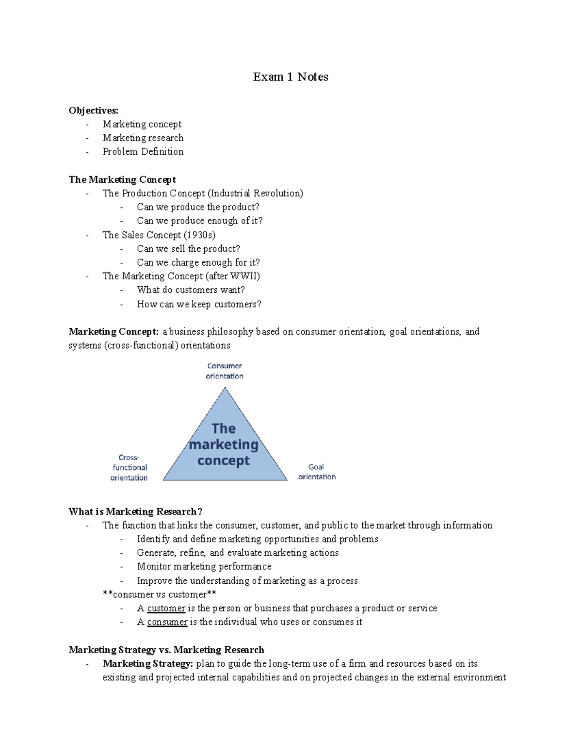 Marketing Research Concepts and Practices: MKTG 101 Final Exam Notes ...