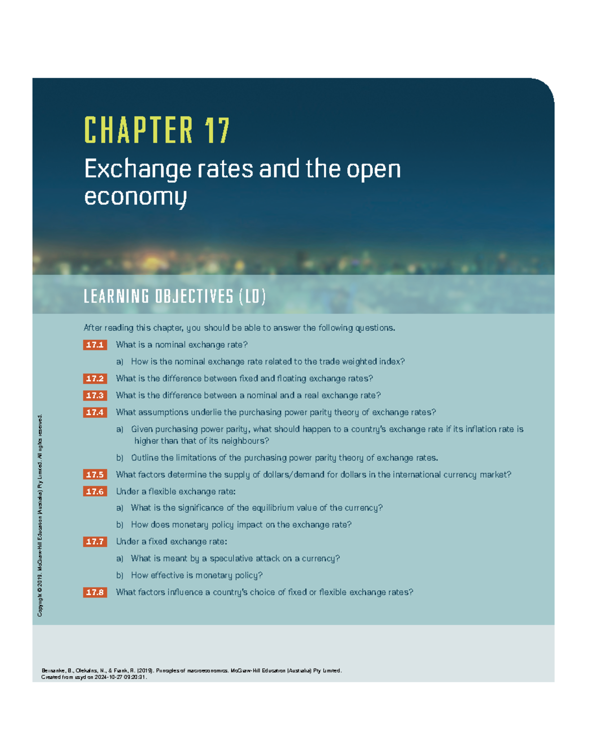 Chapter 17 - textbook - LEARNING OBJECTIVES (LO) After reading this ...