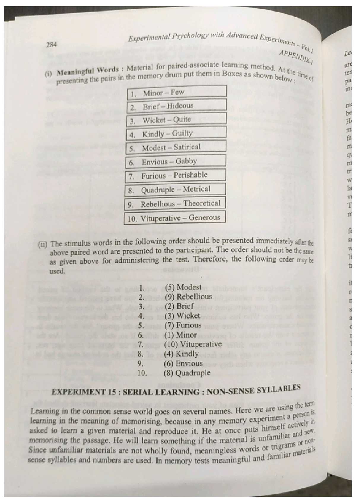 Serial learning - M.A.Psychology - Studocu