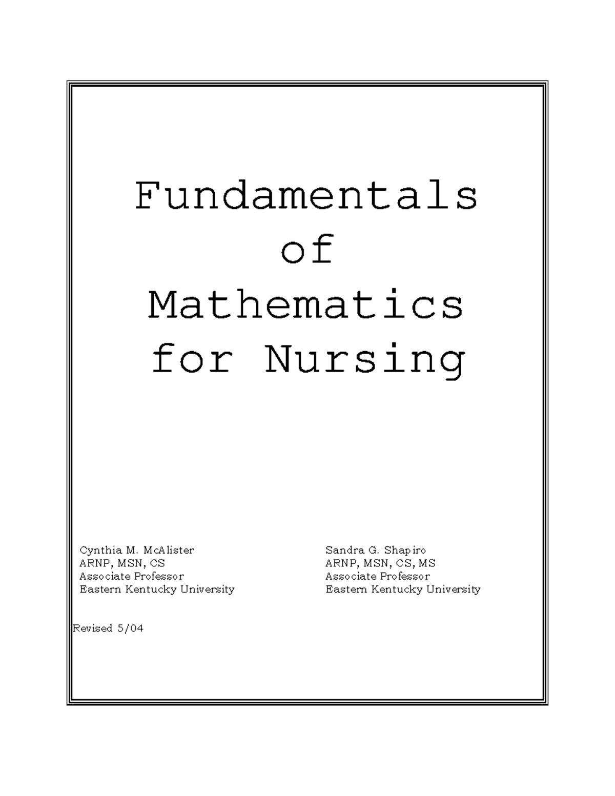 NUR 101: Dosage Calculations and Basic Math for Nursing Students - Studocu