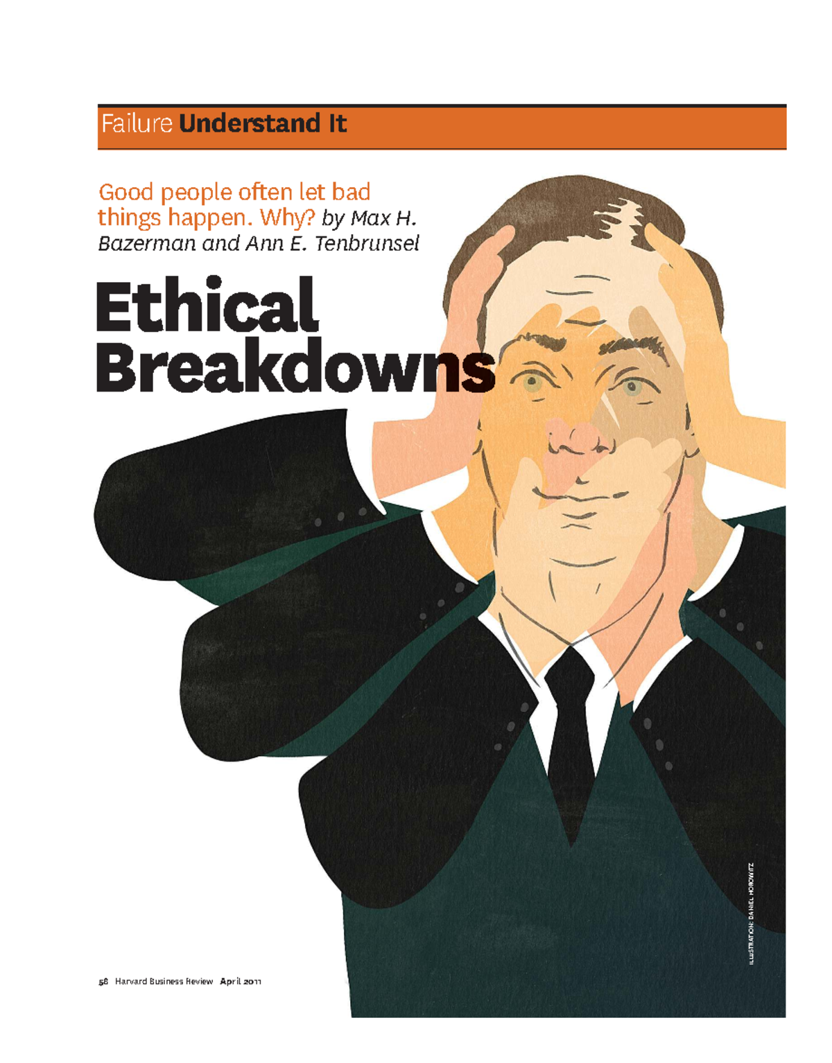 Understanding Ethical Breakdowns: Insights from Bazerman & Tenbrunsel ...