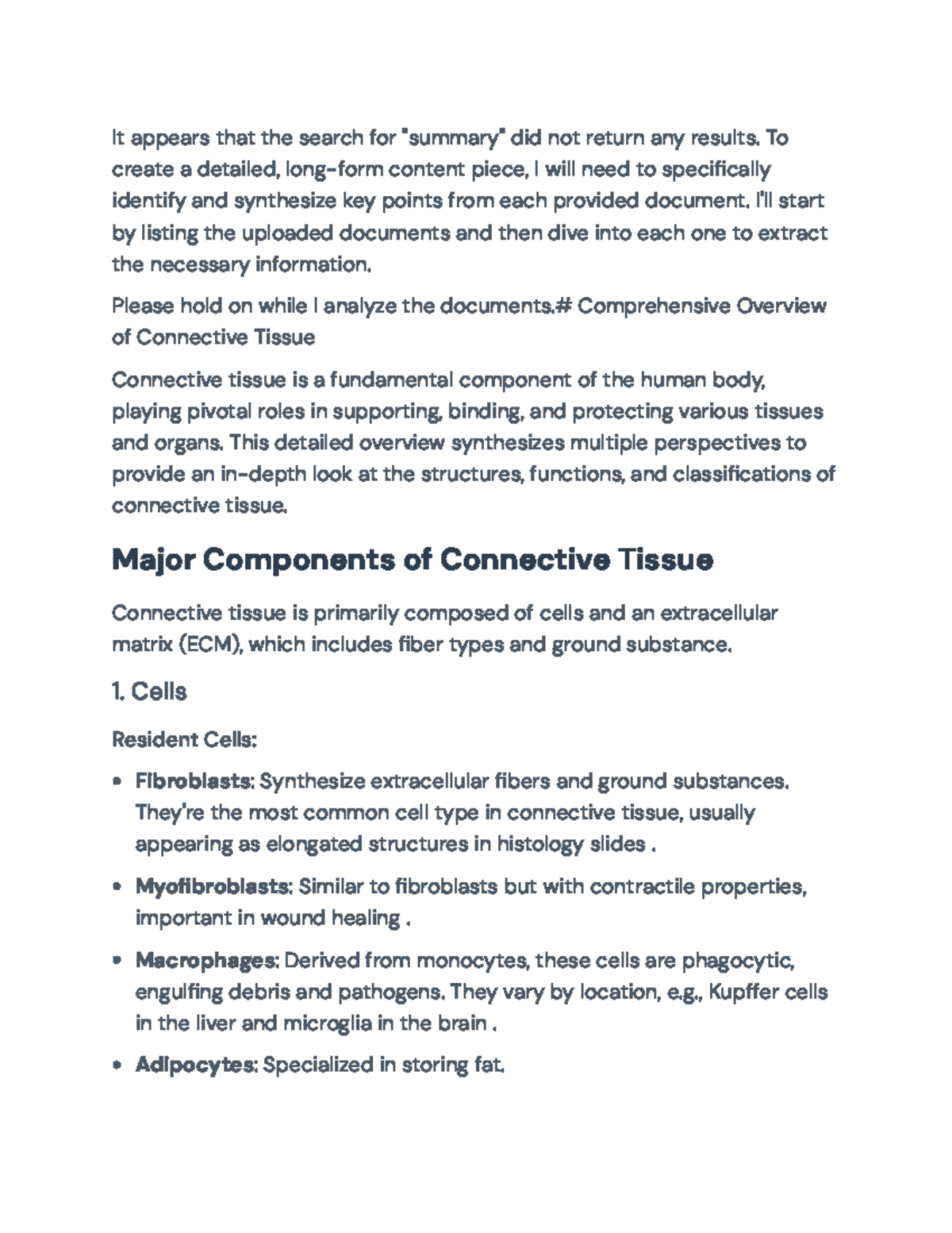Overview of Connective Tissue: Structure, Functions, and ...