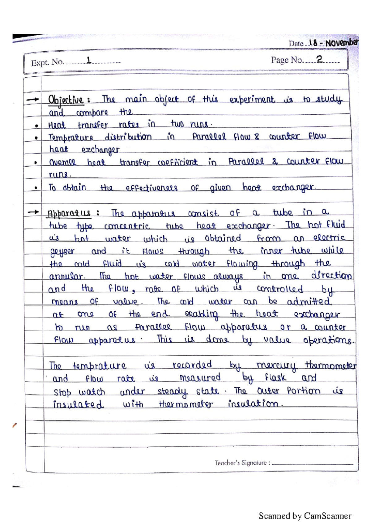 Heat Transfer Experiment Notes - HT 101 - Studocu