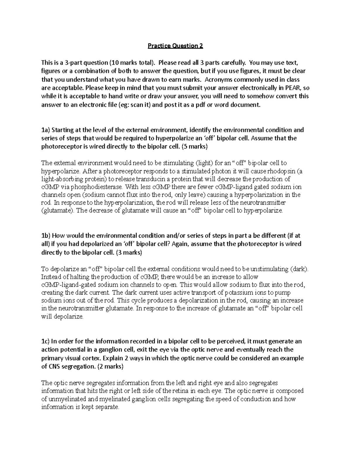 Hk 2810 II Practice Questions 2 - Practice Question 2 This is a 3-part ...