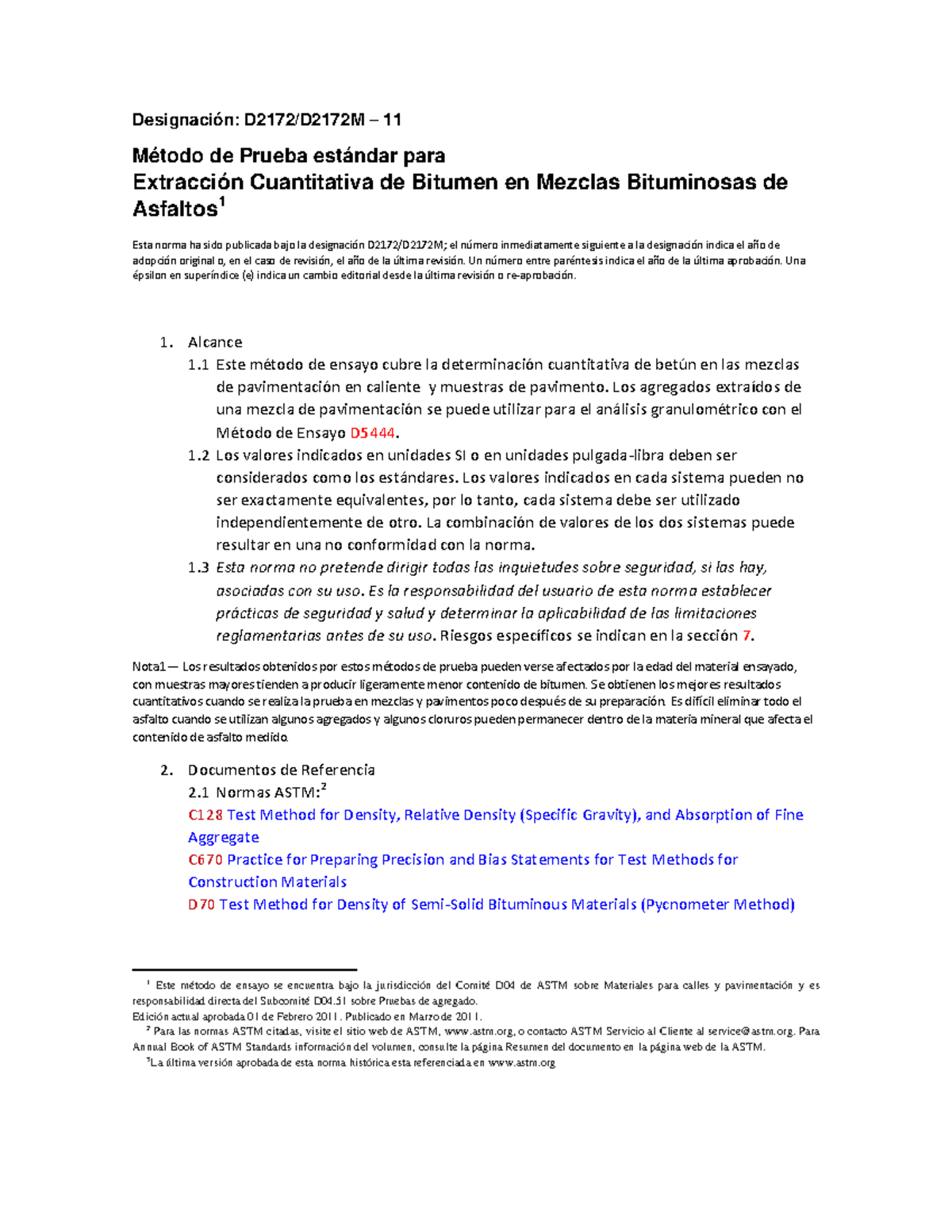 ASTM D2172 - Ensayo de Extracción de Cemento Asfáltico: Método Estándar ...