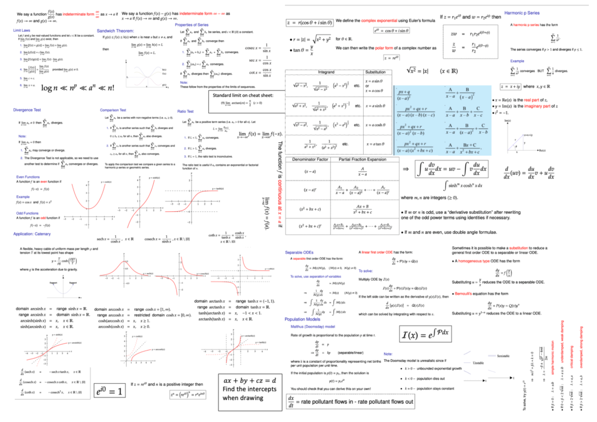 CALC 2 Notes - summary of subject - MAST10006 - Studocu
