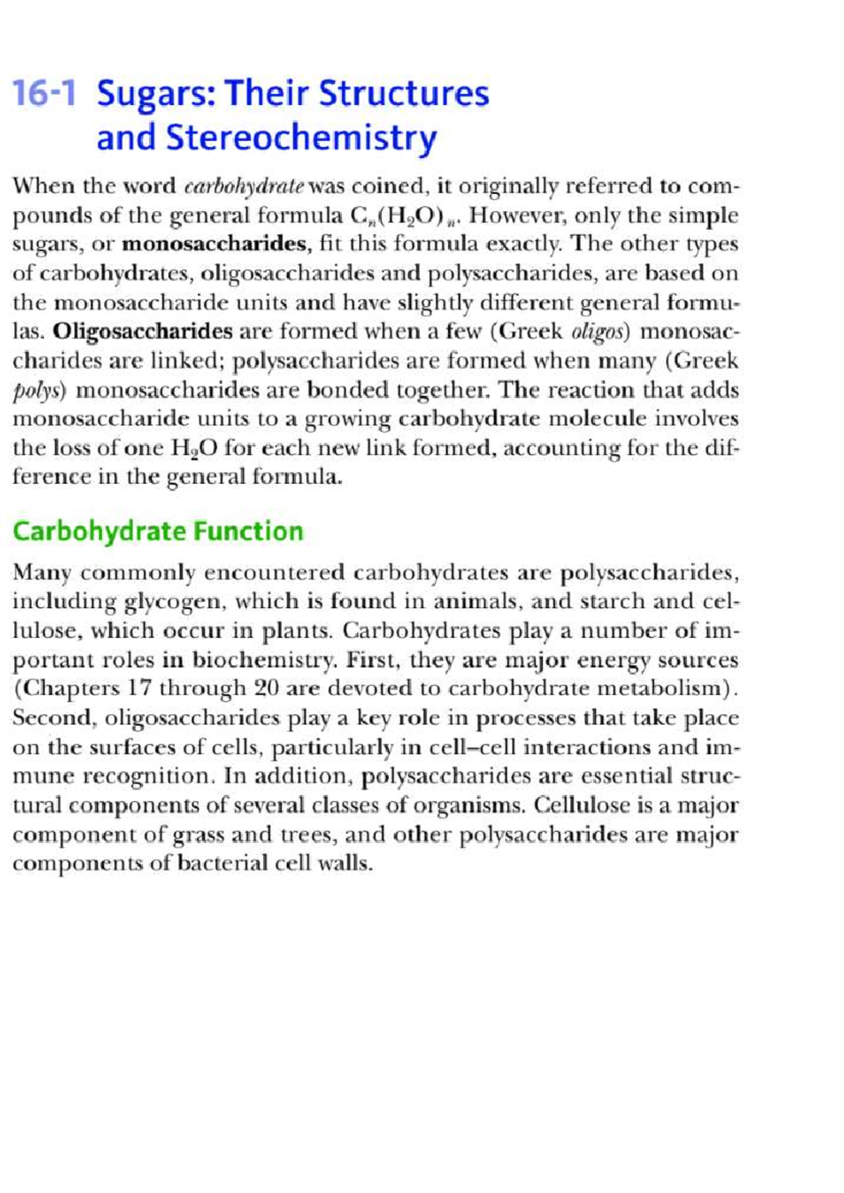 Biochem 101: Sugars, Structures, and Stereochemistry Overview - Studocu