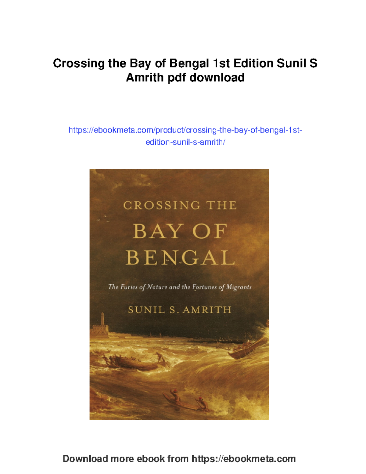 Crossing the Bay of Bengal: A historical perspective on migration and change - Studocu