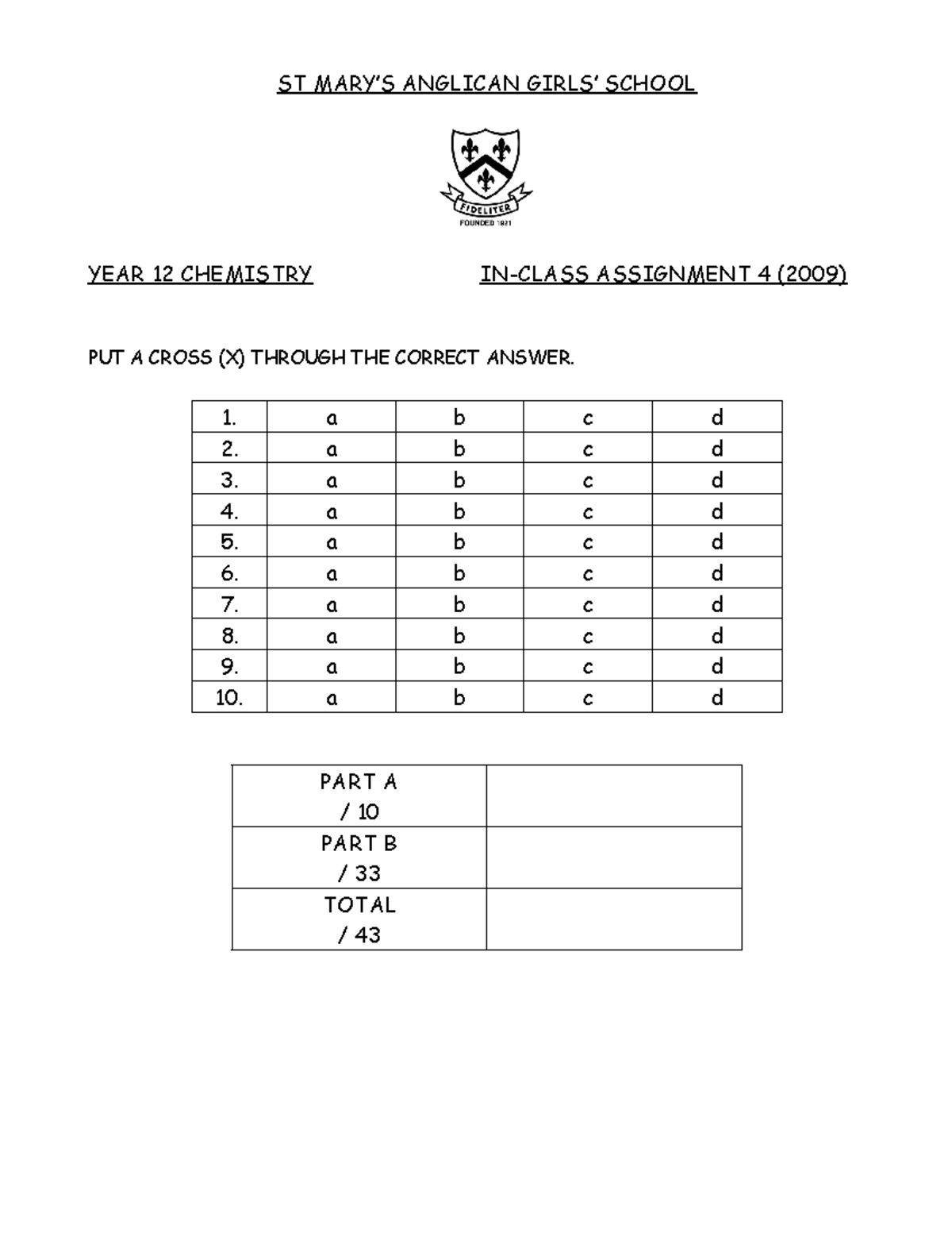 Year 12 Chemistry Assignment 4: Redox Reactions Practice (2009) - Studocu