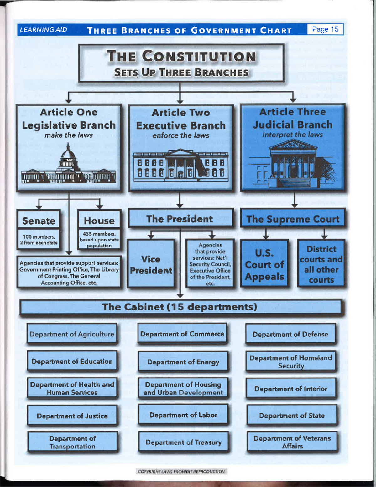 Chart Of Three Branches Of Government