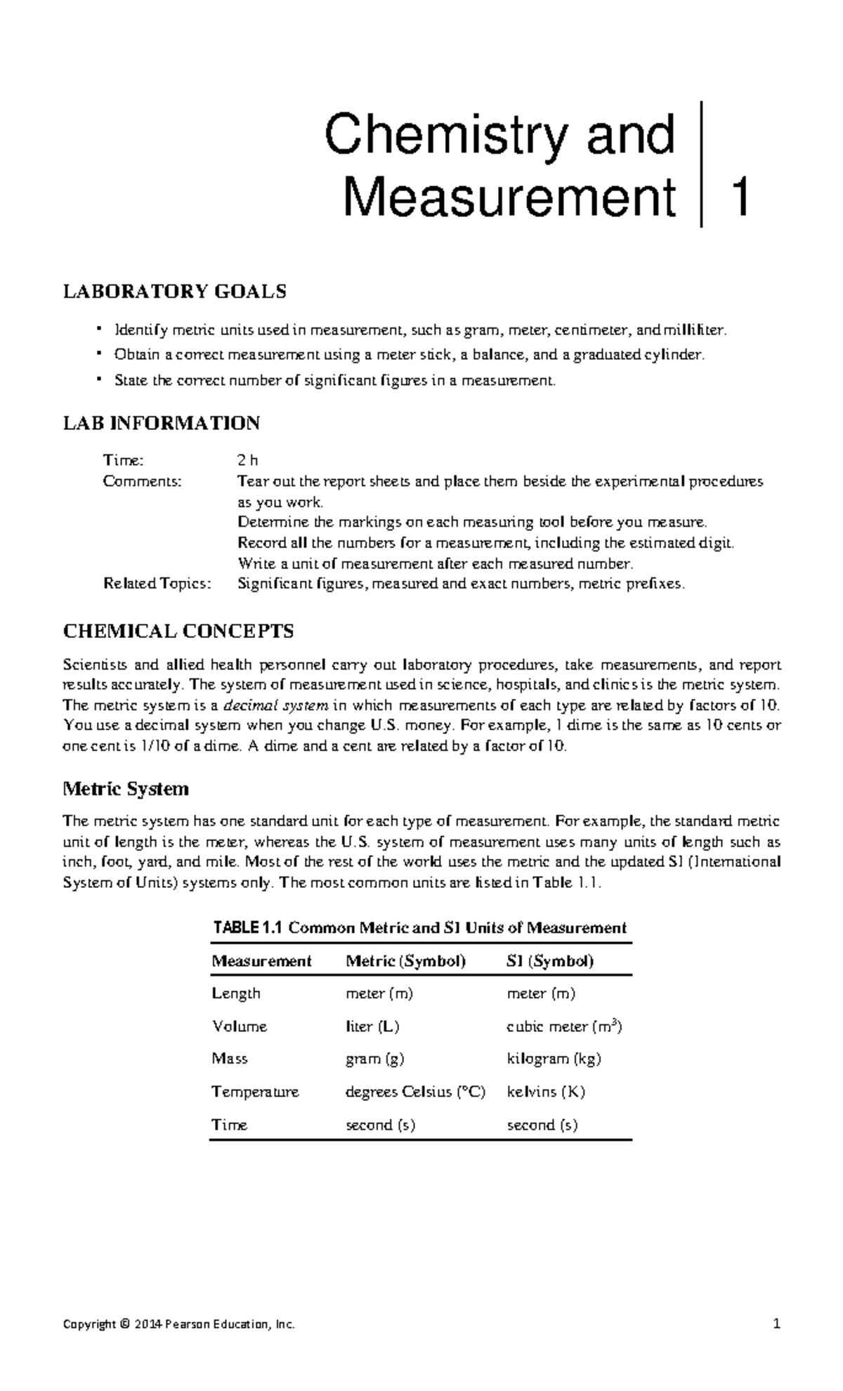 Chemistry 101: Lab 1 - Measurement and Significant Figures Techniques ...