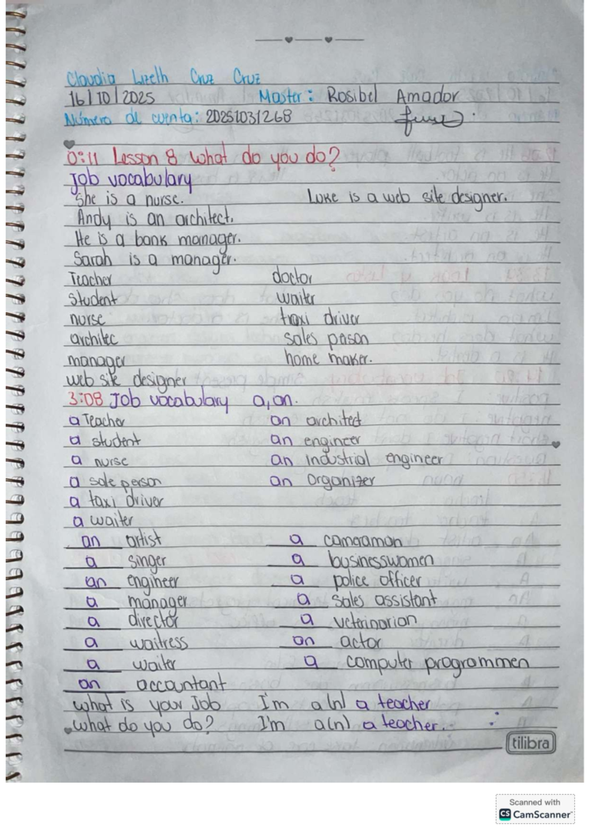 U2T4a29 - Lesson 8: Job Vocabulary and Simple Present Tense Notes - Studocu