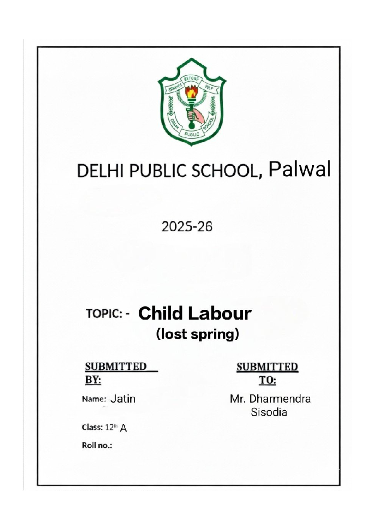 Child Labour Analysis: English Project for SERVICES BEFONE 592F - Studocu