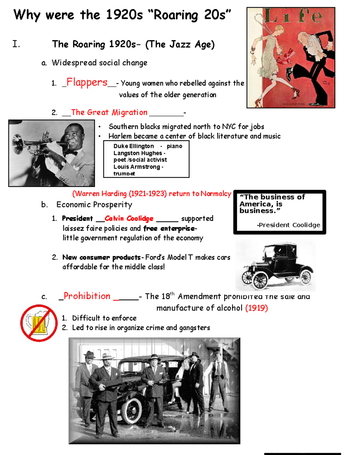 The 1920s-30s: Social Change, Economic Prosperity, and the Great ...