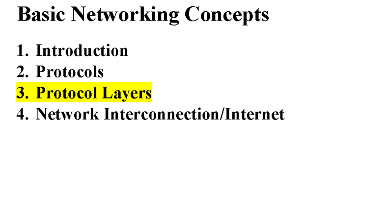 Basic Networking Concepts: An Overview of Protocols and Layers - Studocu