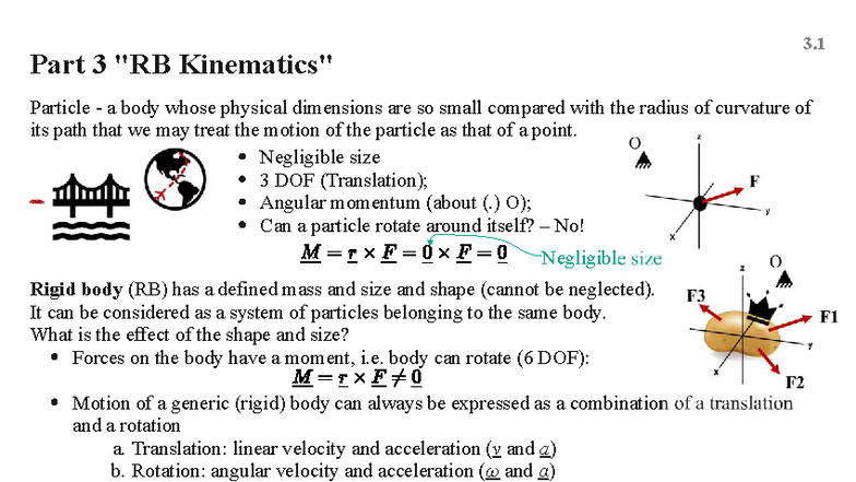 ENGG349 Part 3A: Rigid Body Motion and Kinematics Notes - Studocu