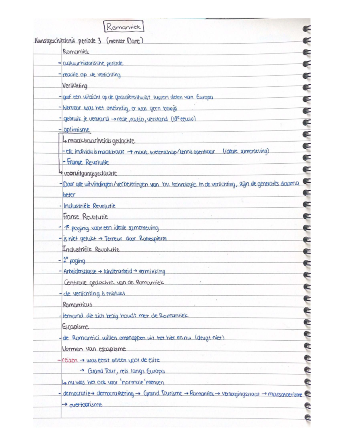 Kunstgeschiedenis Romantiek: Periode 3 Analyse en Reflectie - Studeersnel
