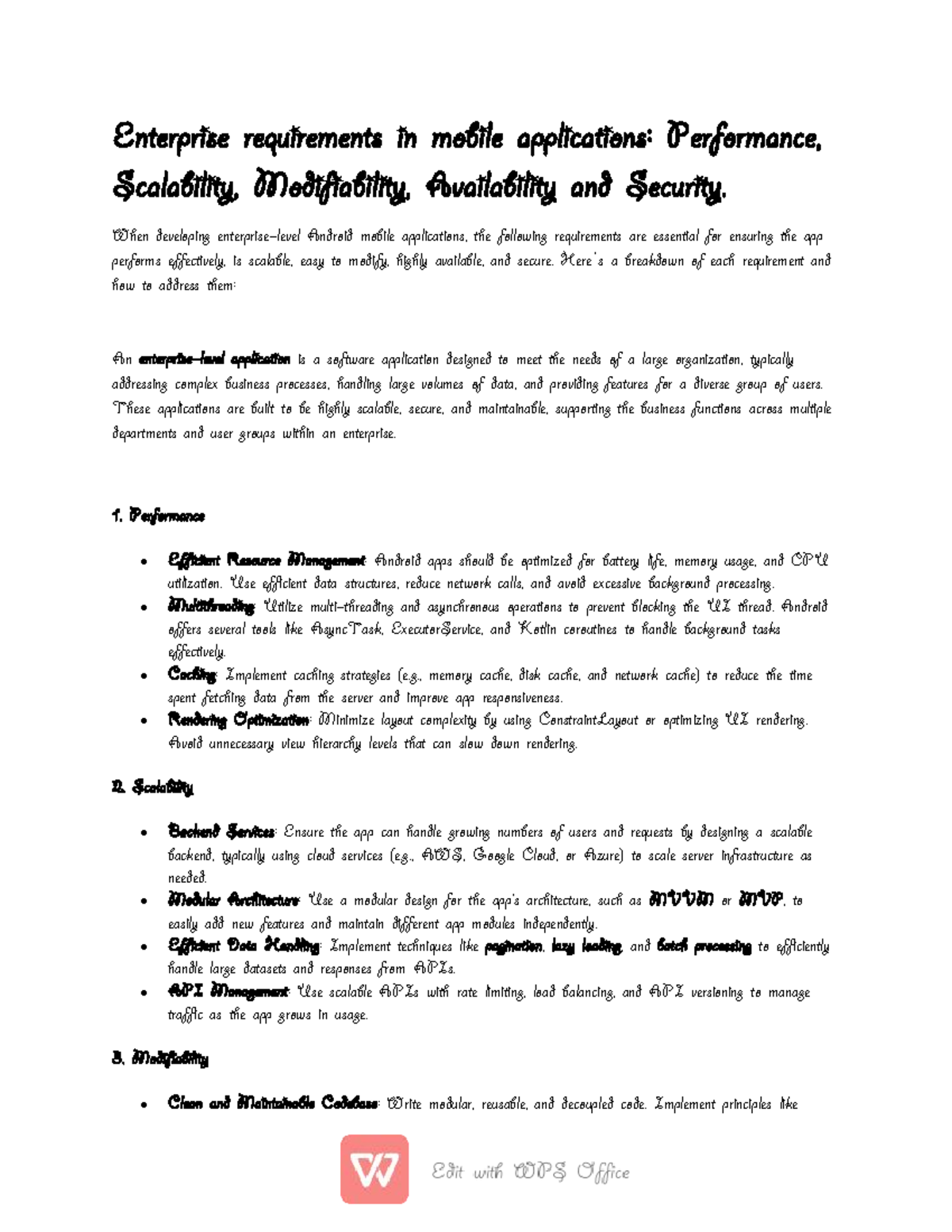 Lecture Notes Unit 2: Android Programming - Enterprise App Requirements ...