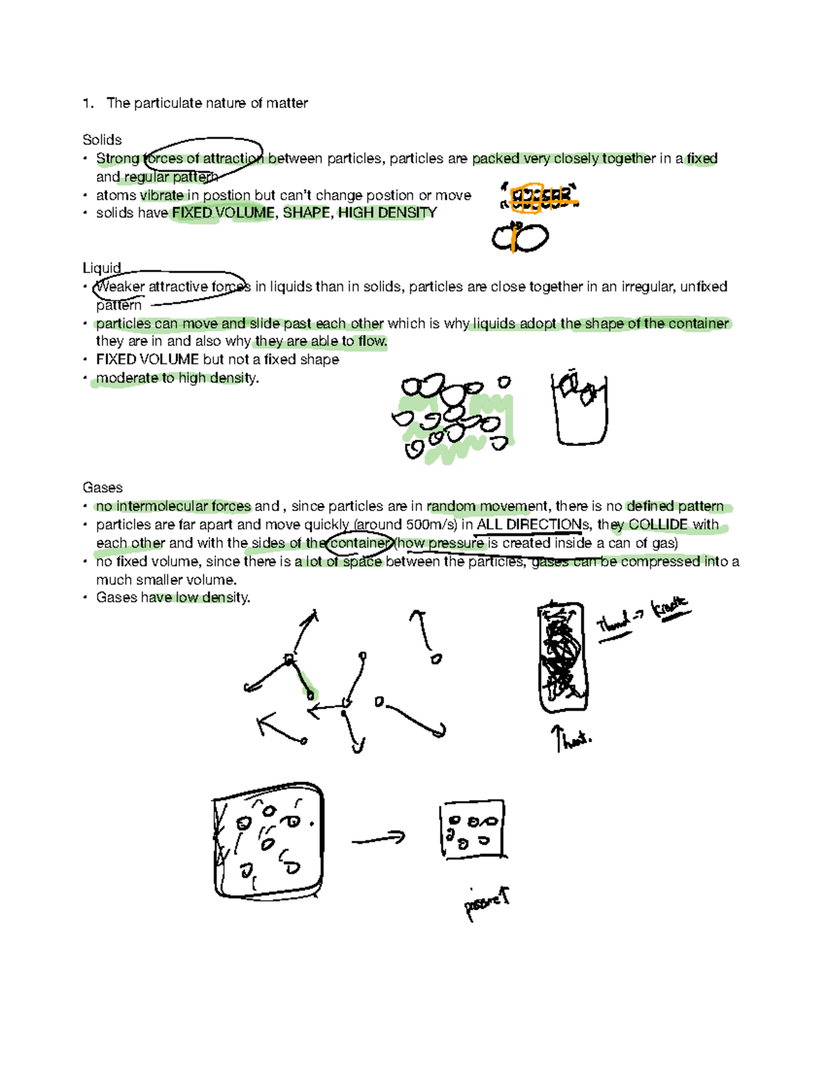 GCSE chem topic 1 - chem - The particulate nature of matter Solids ...