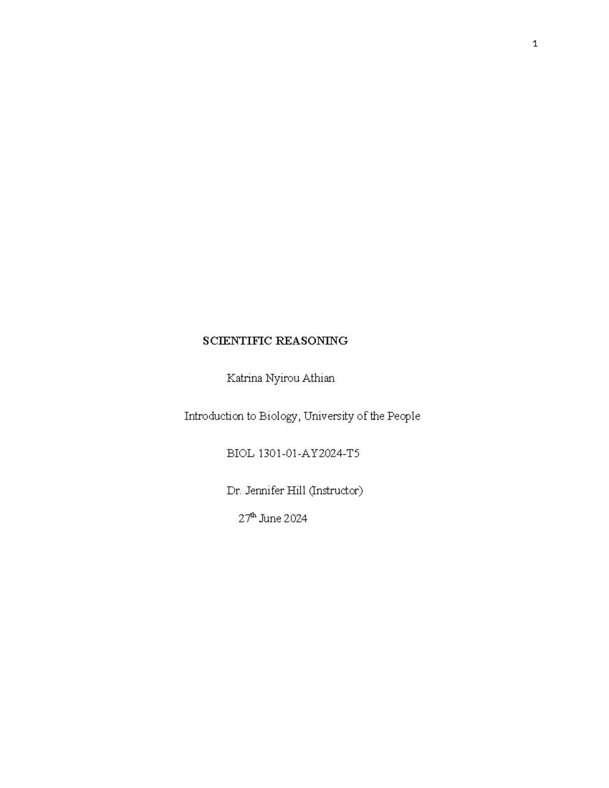 BIOL 1301 Unit 1 Learning Journal: Exploring Chemical Bonds in Biology ...