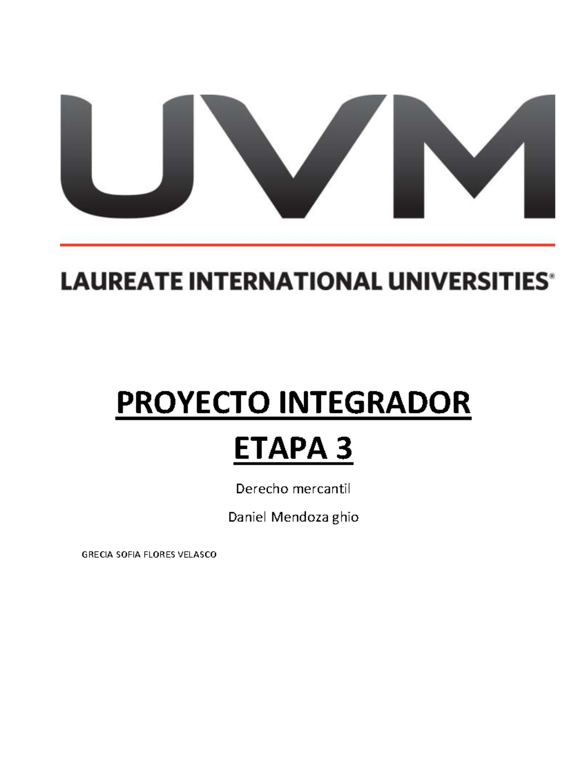 Proyecto Integrador Etapa 3 - Derecho Mercantil - Studocu