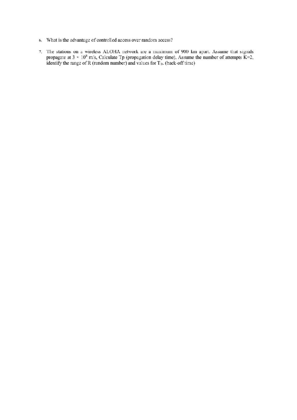 Tutorial 5 Part 3: Controlled vs Random Access Advantages and ...